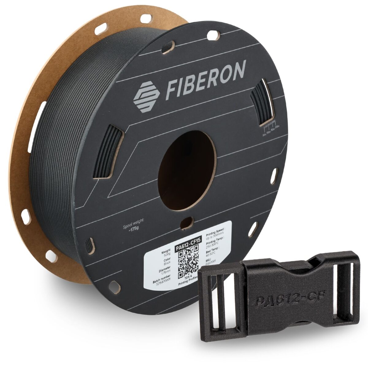 Filamento Fiberon PA612-CF15 – Nylon con 15% fibra de carbono